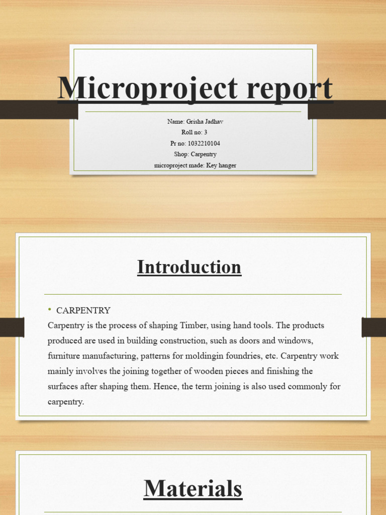 Microproject Report | PDF | Lumber | Blade
