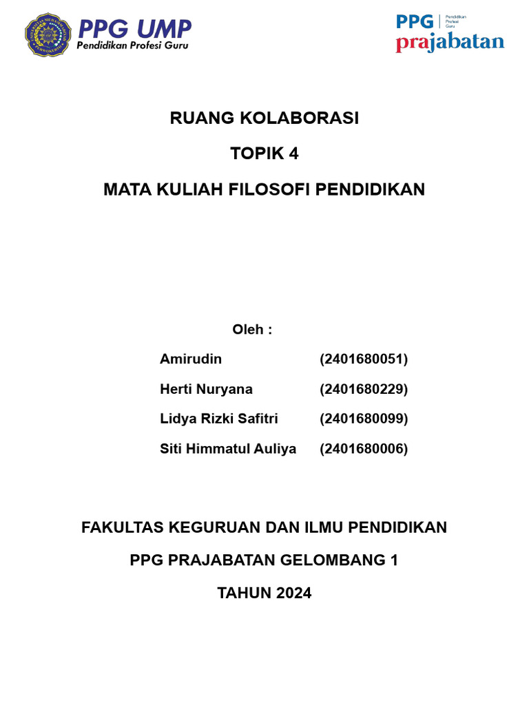 Ruang Kolaborasi Topik 4 Kelompok 2 - Amirudin | PDF | Karier & Perkembangan
