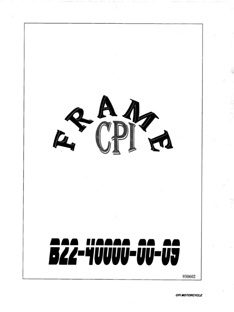 CPI GTR 50 Frame Cpi | PDF