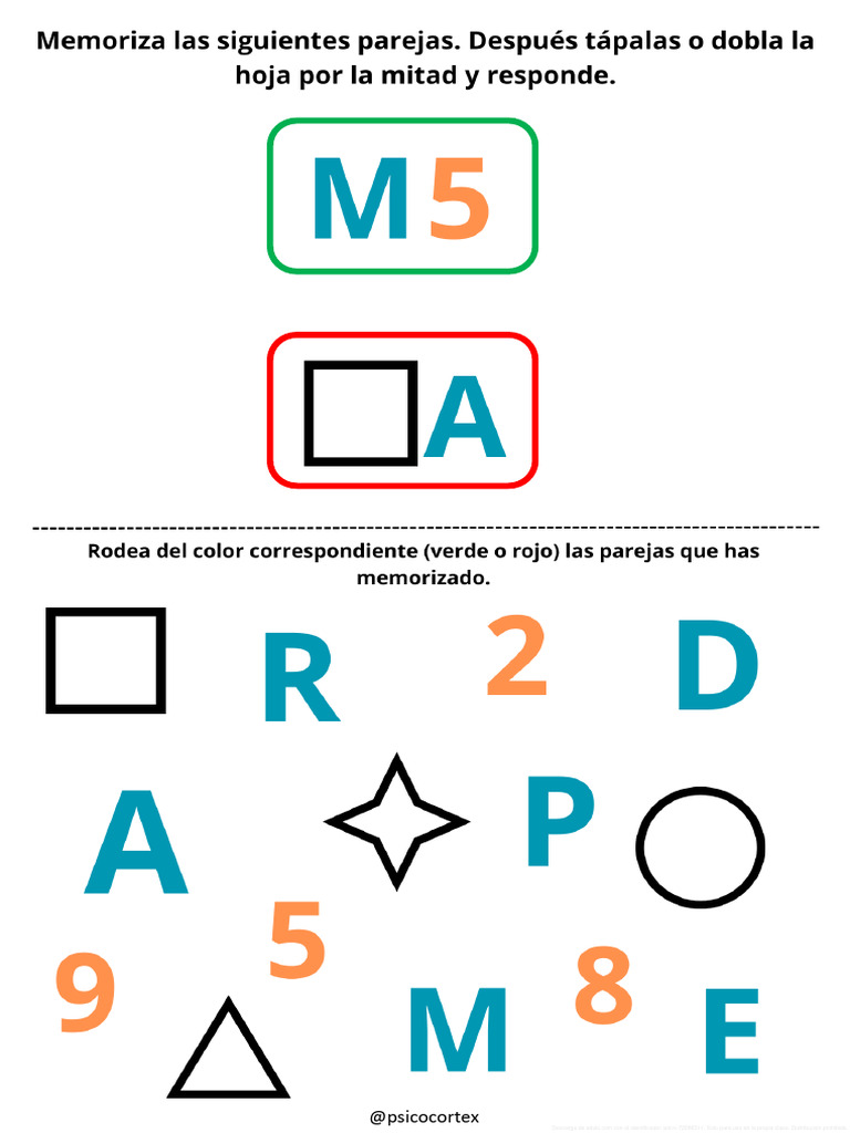 Memoria VISUAL Parejas Símbolos | PDF