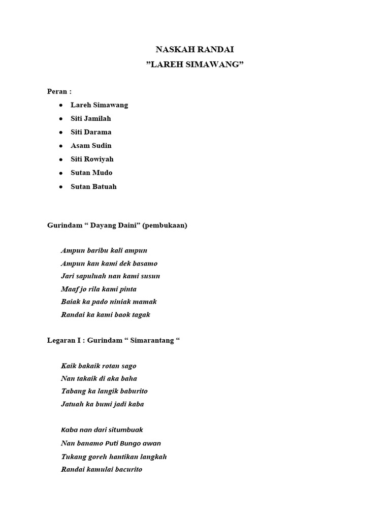 Naskah Randai | PDF