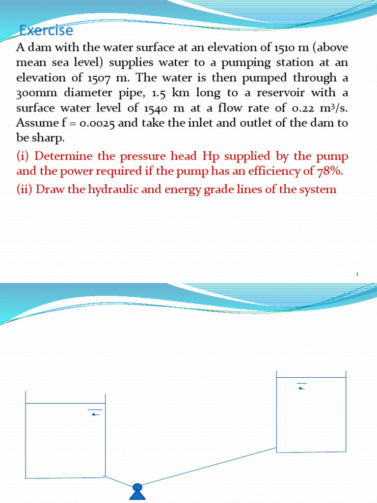 WER 360S - Chapter 2 - Single Pipe Design EGH & HGL Exercise | PDF WER 360S - Chapter 2 - Single Pipe Design EGH & HGL Exercise | PDF
