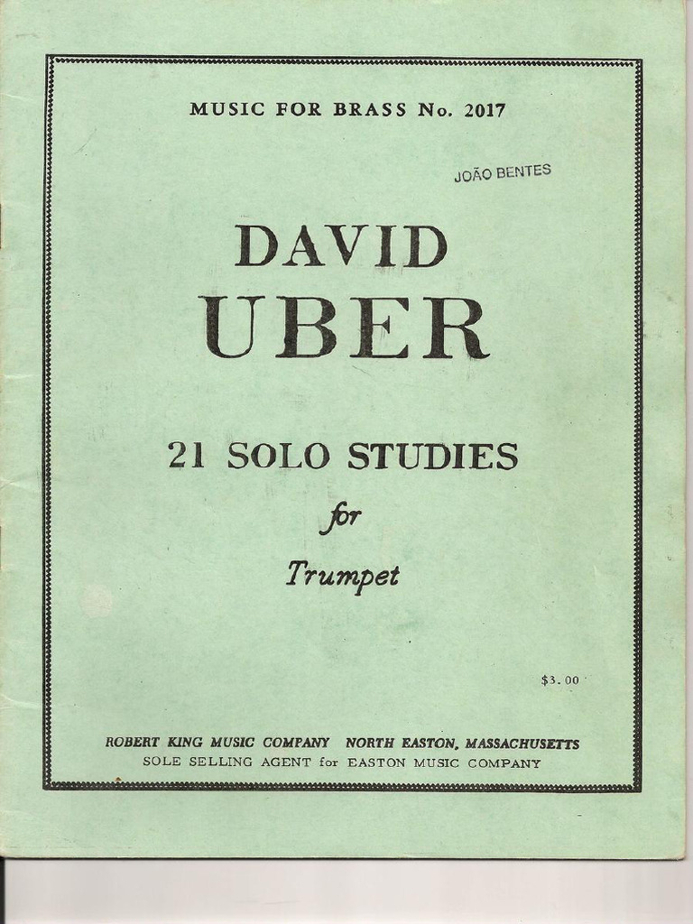 David Uber 21 Solo Studies For Trumpet PDF Free | PDF