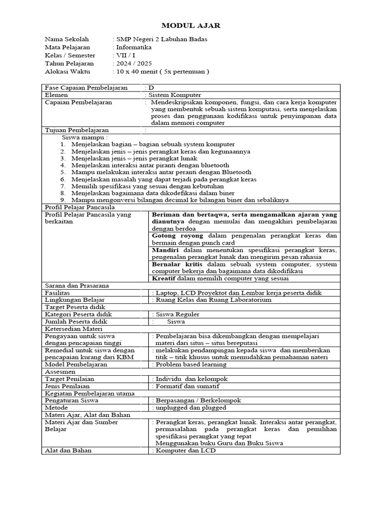 Modul IV Sistem Komputer | PDF | Karier & Perkembangan
