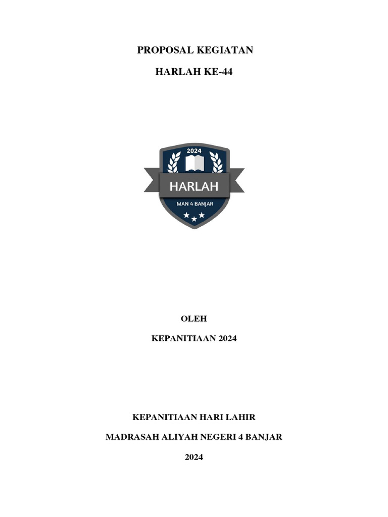 Proposal Kegiatan HARLAH 2024 | PDF