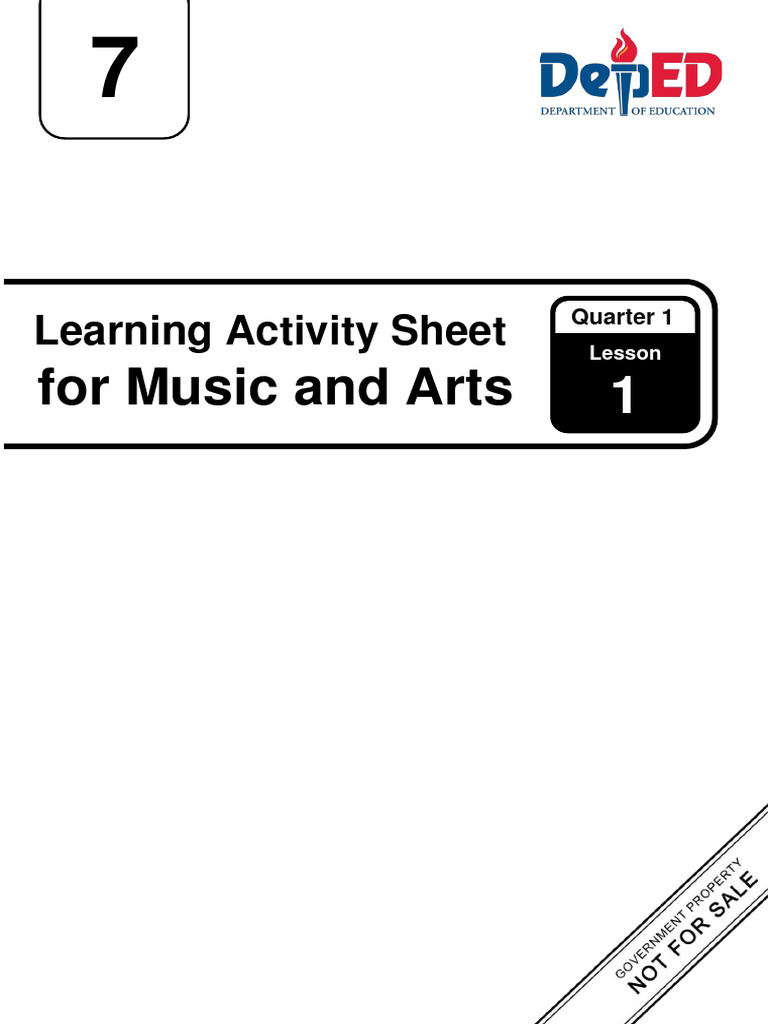 Q1 - WS - Music and Arts 7 - Lesson 1 - Weeks 1-2 | PDF | Learning ...