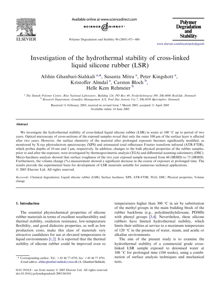 LSR - Final Article | PDF | X Ray Photoelectron Spectroscopy ...