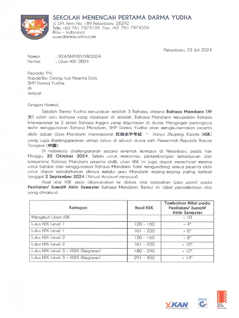 Ujian HSK 2024 | PDF
