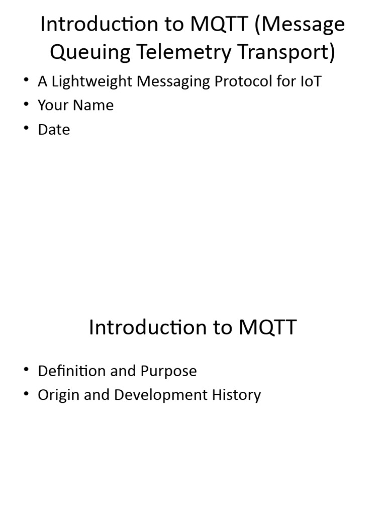 MQTT Presentation | PDF