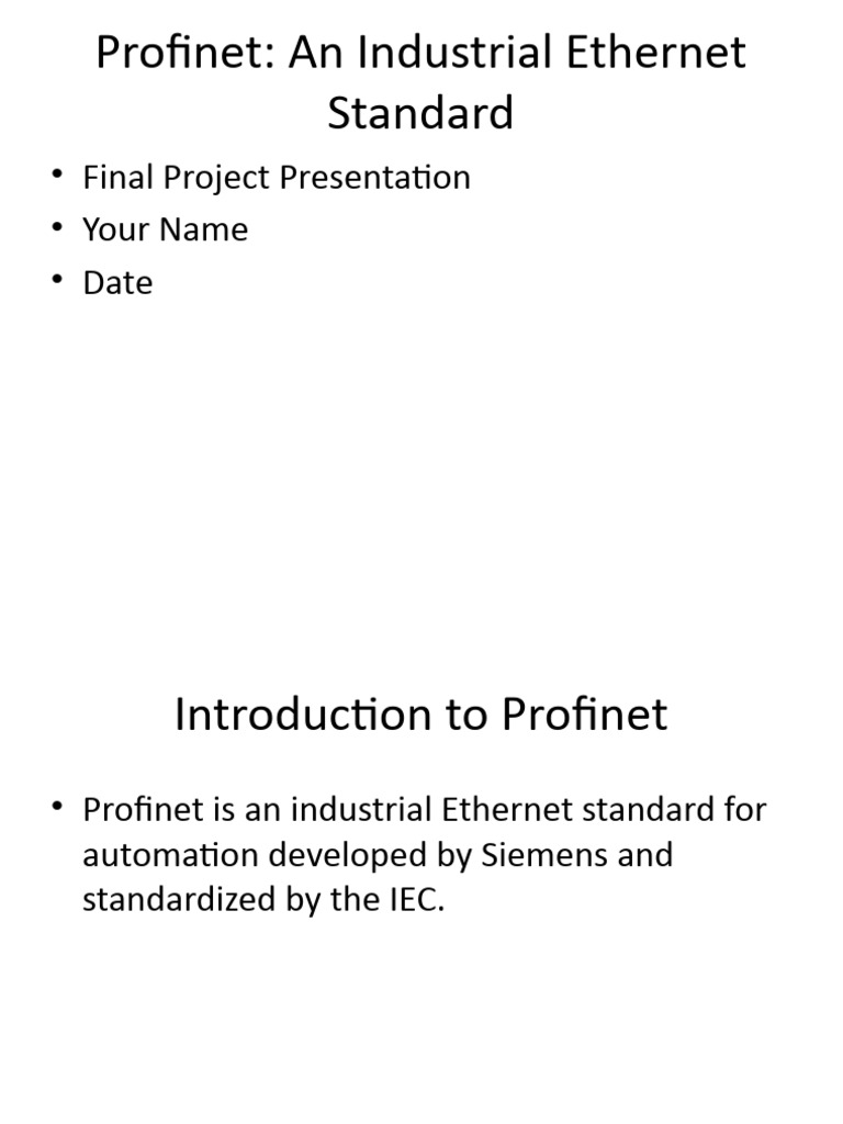 Profinet Presentation | PDF