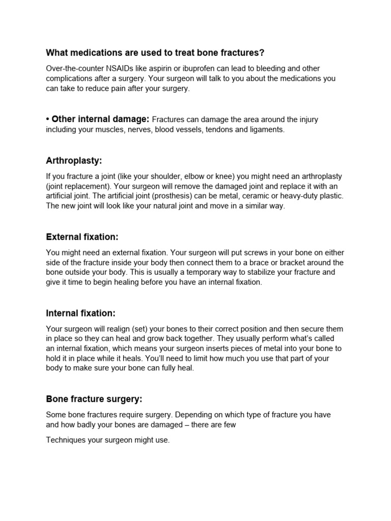 Bone Fractures Assignment | PDF | Surgical Specialties ...