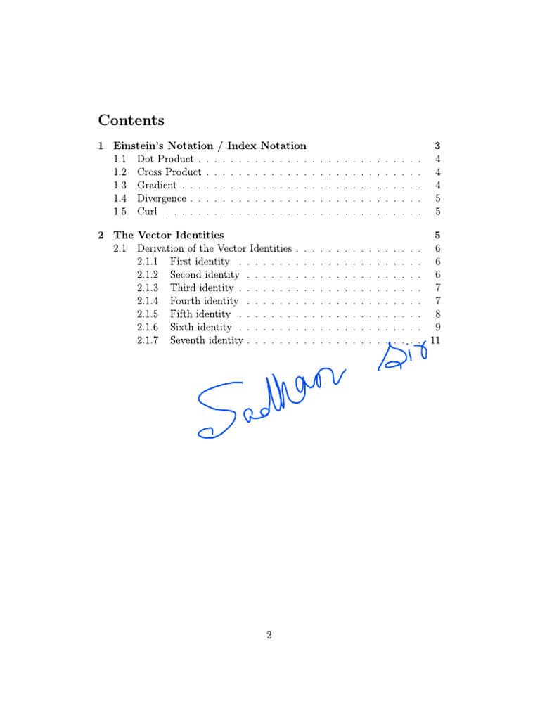 Vector Identities Pdf