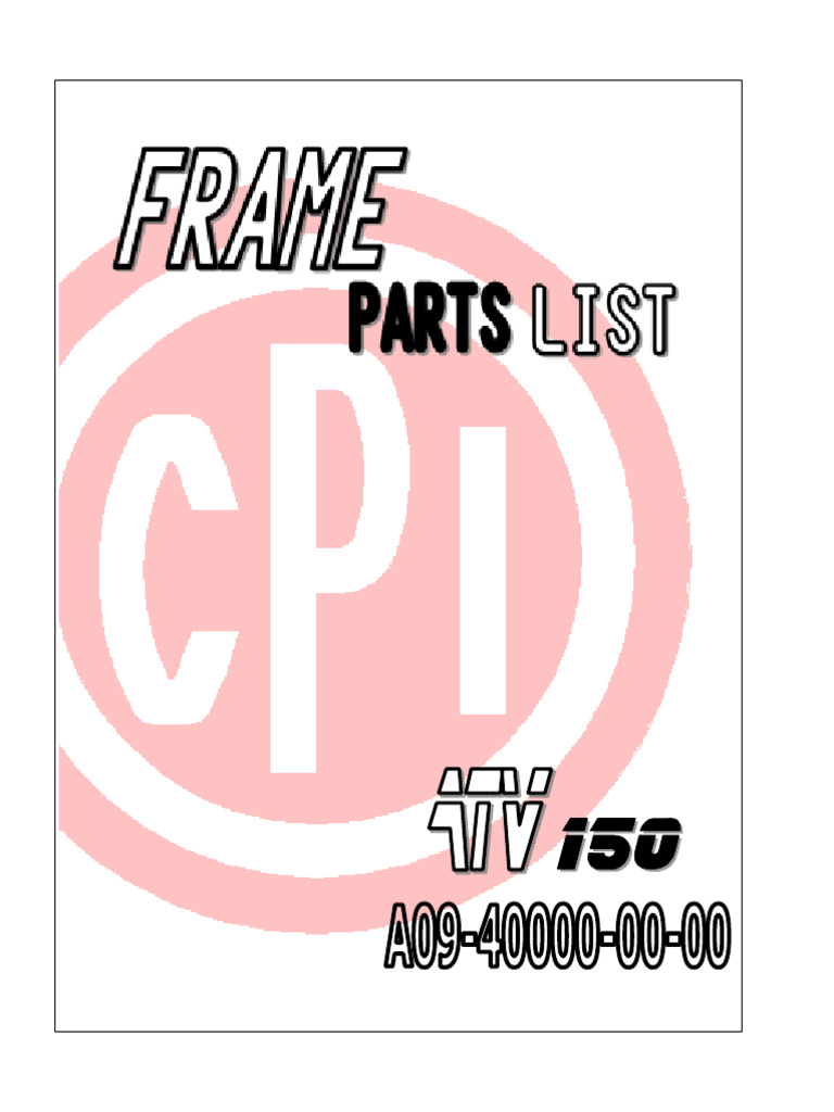 CPI SI 150cc FRAME | PDF | Screw | Axle