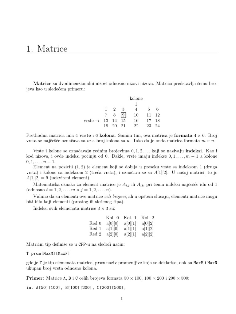 1 - Matrice | PDF