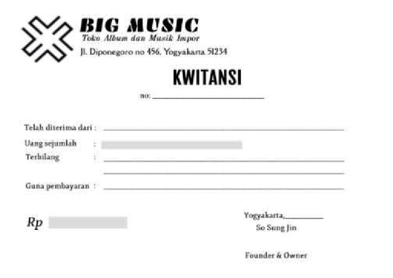 Cara Desain Kwitansi - PNG | PDF