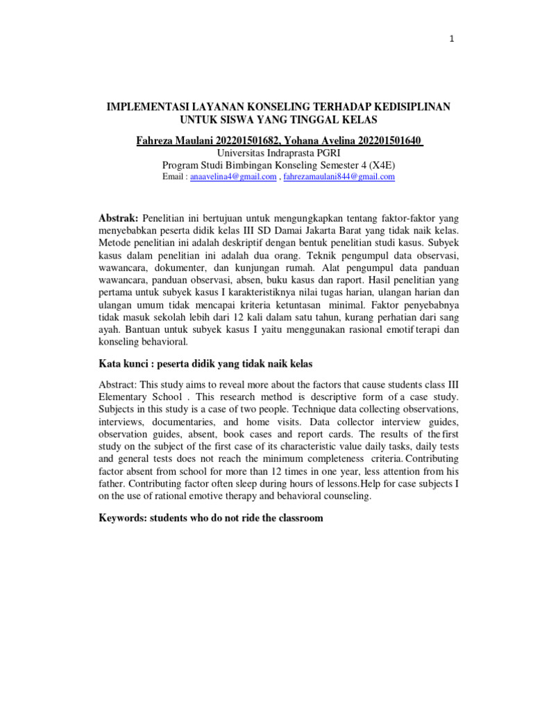 Tugas Konseling Format Khusus - Fahreza - Yohana | PDF | Karier & Perkembangan