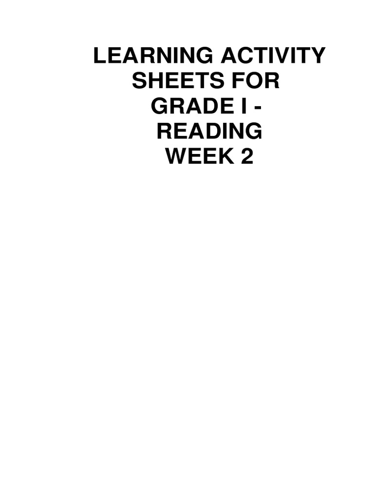 LAS Reading Week 2 Revised | PDF | Curriculum | Learning