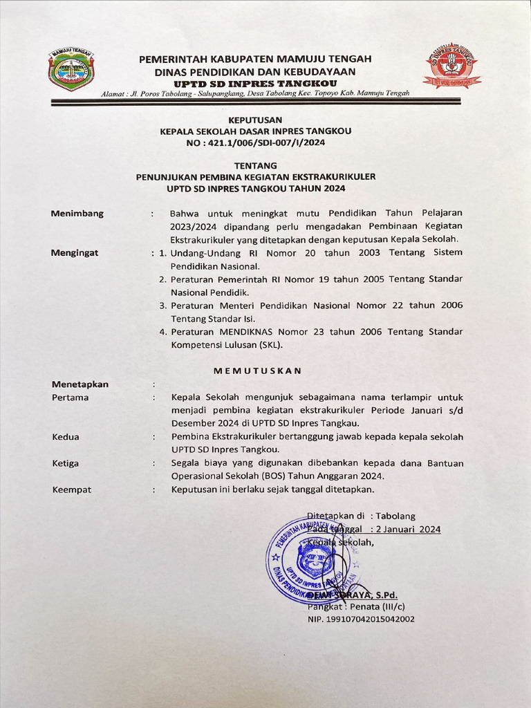 SK Ekskul 2024 | PDF