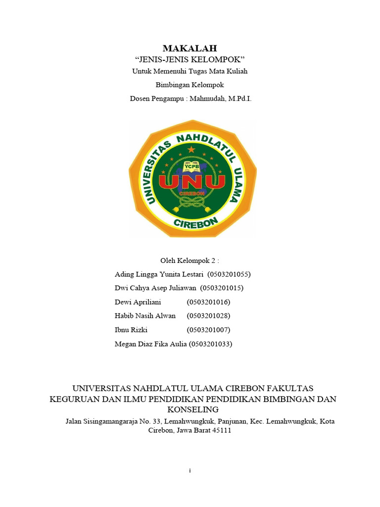 Makalah Kelompok 2 Jenis Kelompok | PDF | Karier & Perkembangan