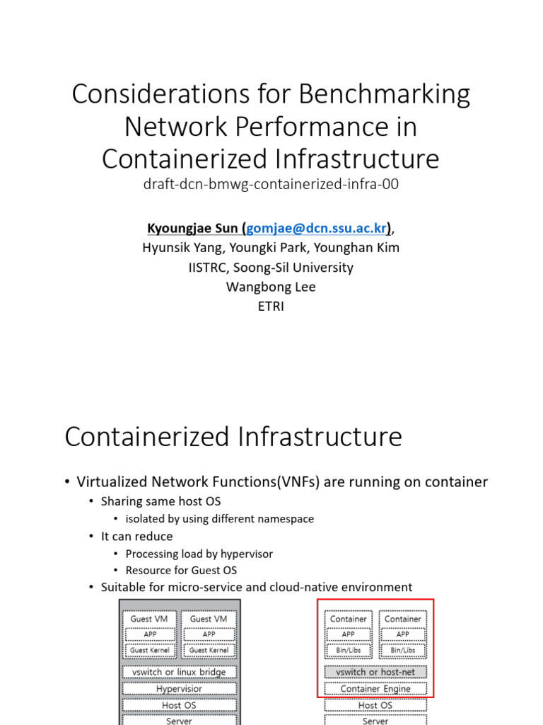 Considerations For Benchmarking Network Performance in Containerized Infrastructure | PDF ...