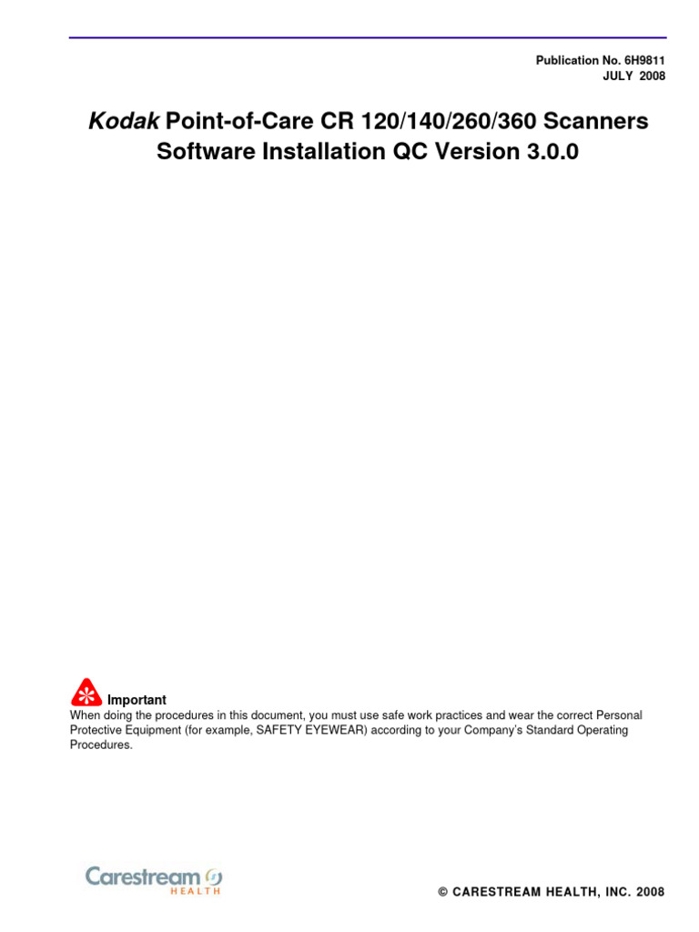 6H9811 - KodakQC Version 3.0 Installation Guide July 08 | PDF | Image ...