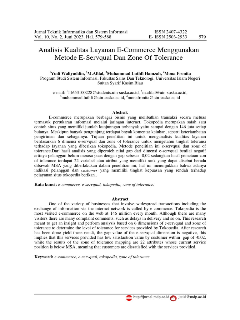 Zot, e Servqual | PDF