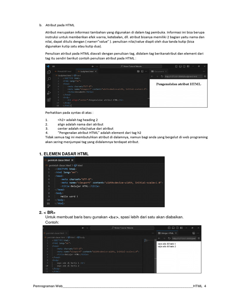 MODUL AJAR PEMROGRAMAN WEB - 3 Cut | PDF