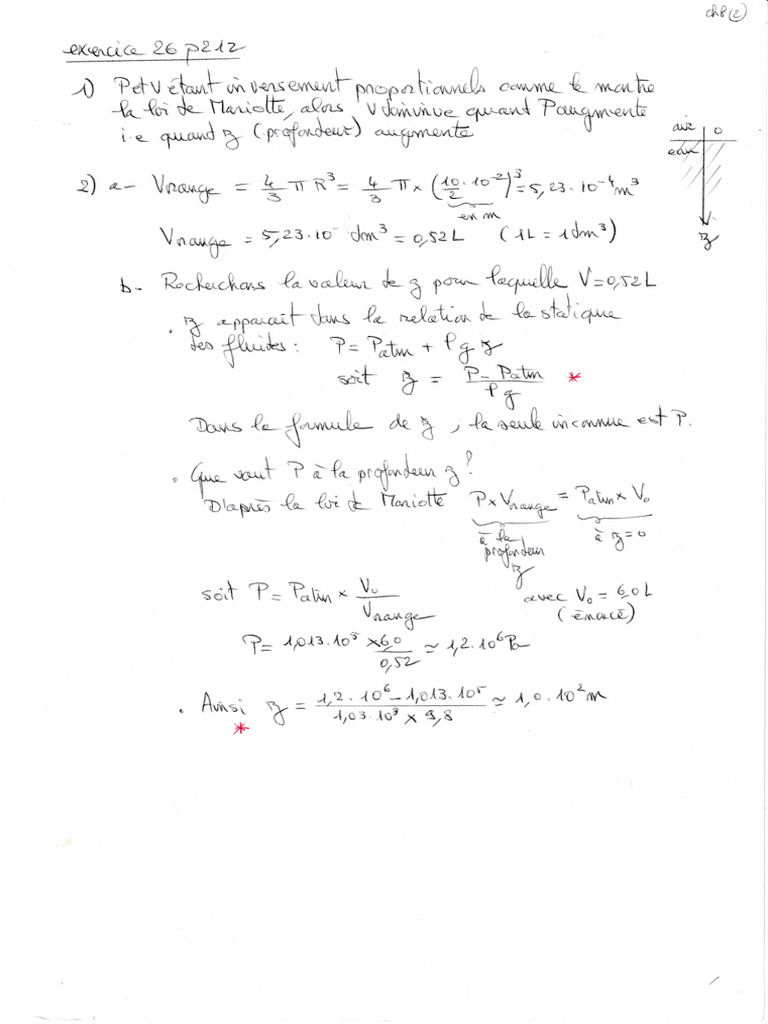 Corrigé 3 Exos Statique Des Fluides - 20230216 - 0001 | PDF