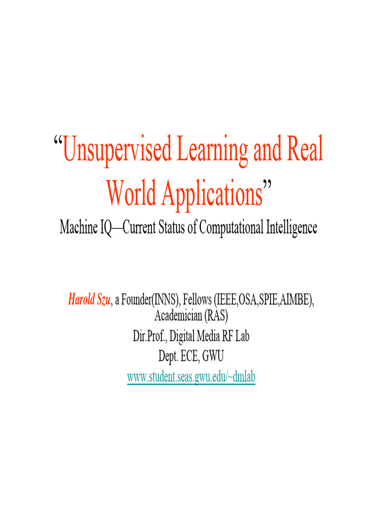 Unsupervised Learning | PDF | Carbon Nanotube | Infrared