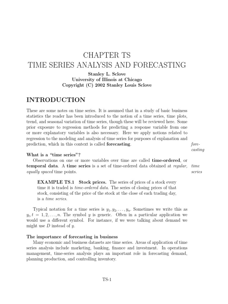 Time Series Analysis and Forecasting | PDF | Time Series | Regression ...