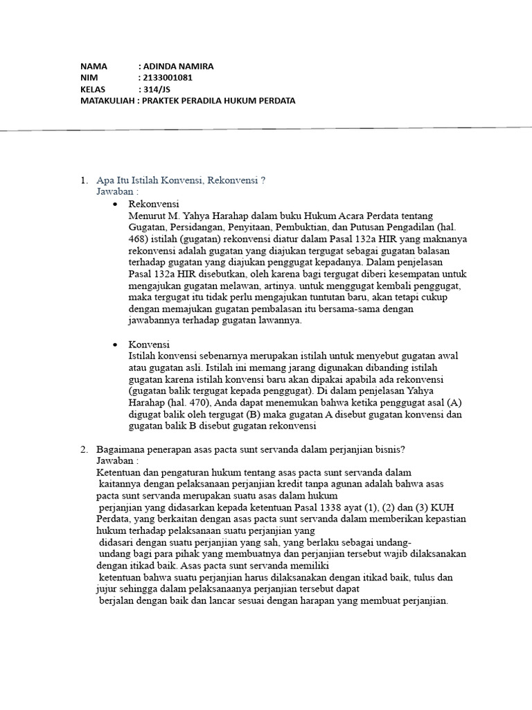 HK Perdata Dinda | PDF