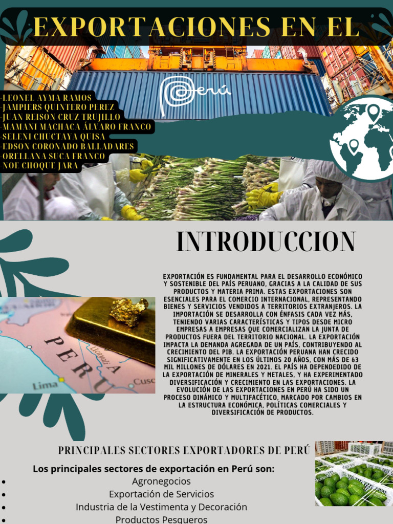Exportaciones en El Perú | PDF | Perú | Exportaciones