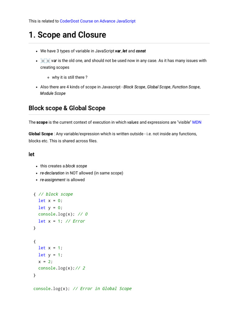 javascript note | Download Free PDF | Scope (Computer Science) | Method ... javascript note | Download Free PDF | Scope (Computer Science) | Method ...