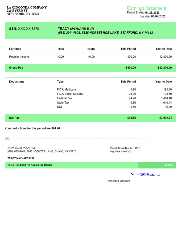 Paystub Tracy Maynard | PDF | United States Economic Policy | Wealth
