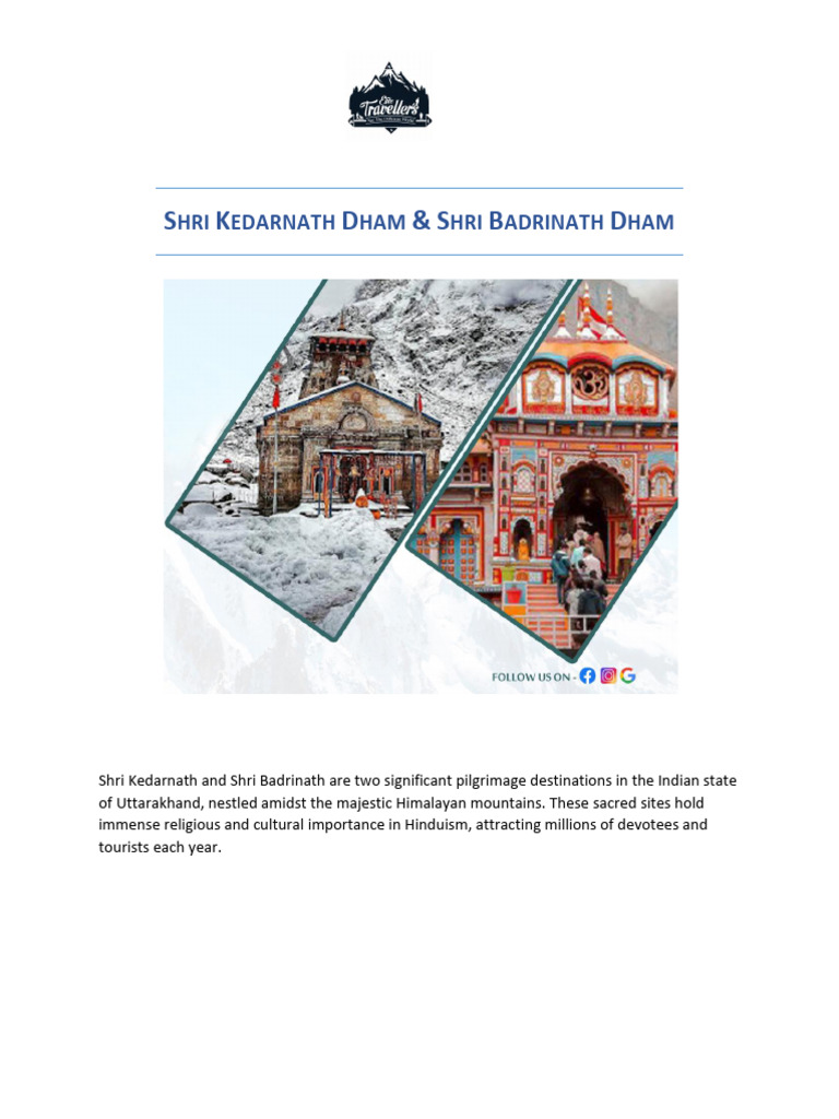 Do Dham With Tungnath Delhi | PDF