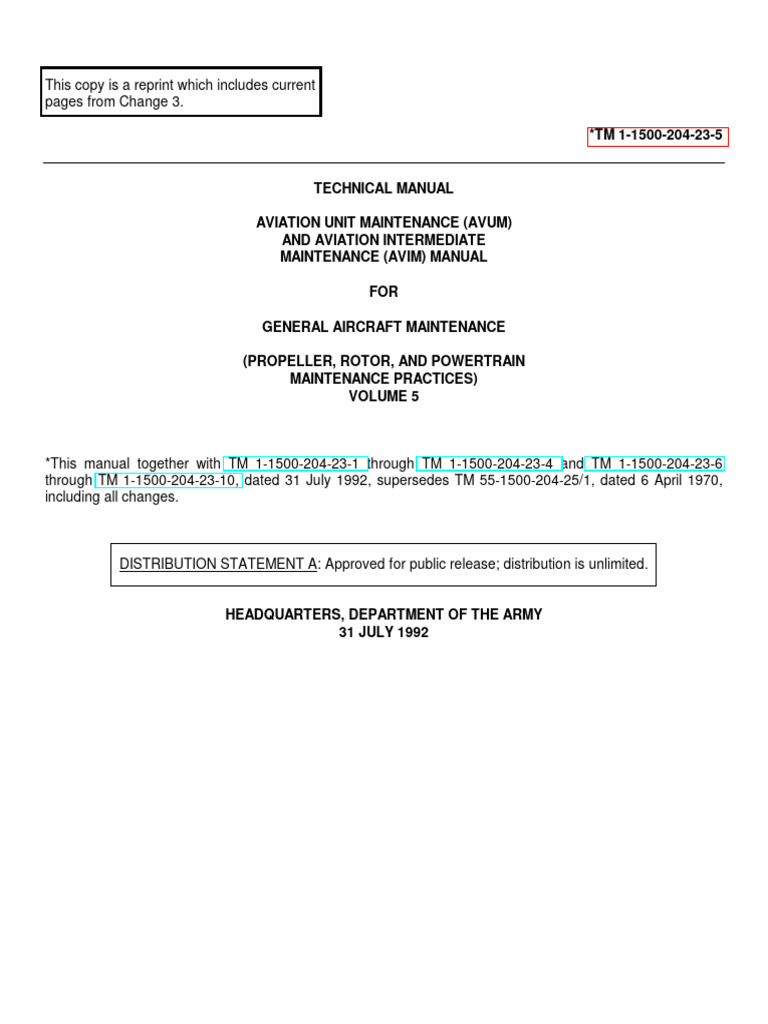 TM 1-1500-204-23-5 Aviation Unit Maintenance (AVUM) (ROTORS) CH3 | PDF ...
