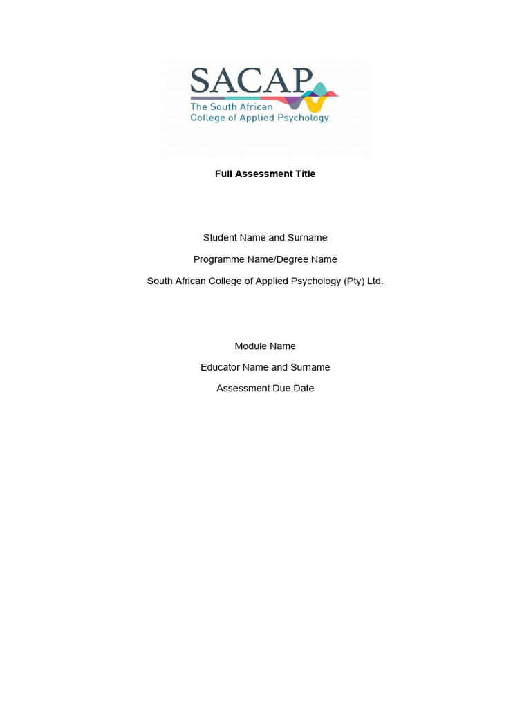 Updated APA7 Assessment Template (For Students) | PDF | Paragraph ...