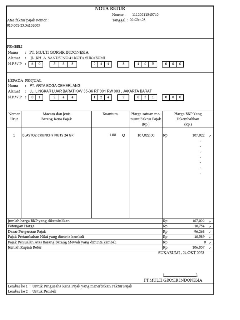 Nota Retur MG 5740 REVISI | PDF