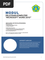 Modul Pelatihan Microsoft Word 2013 | PDF
