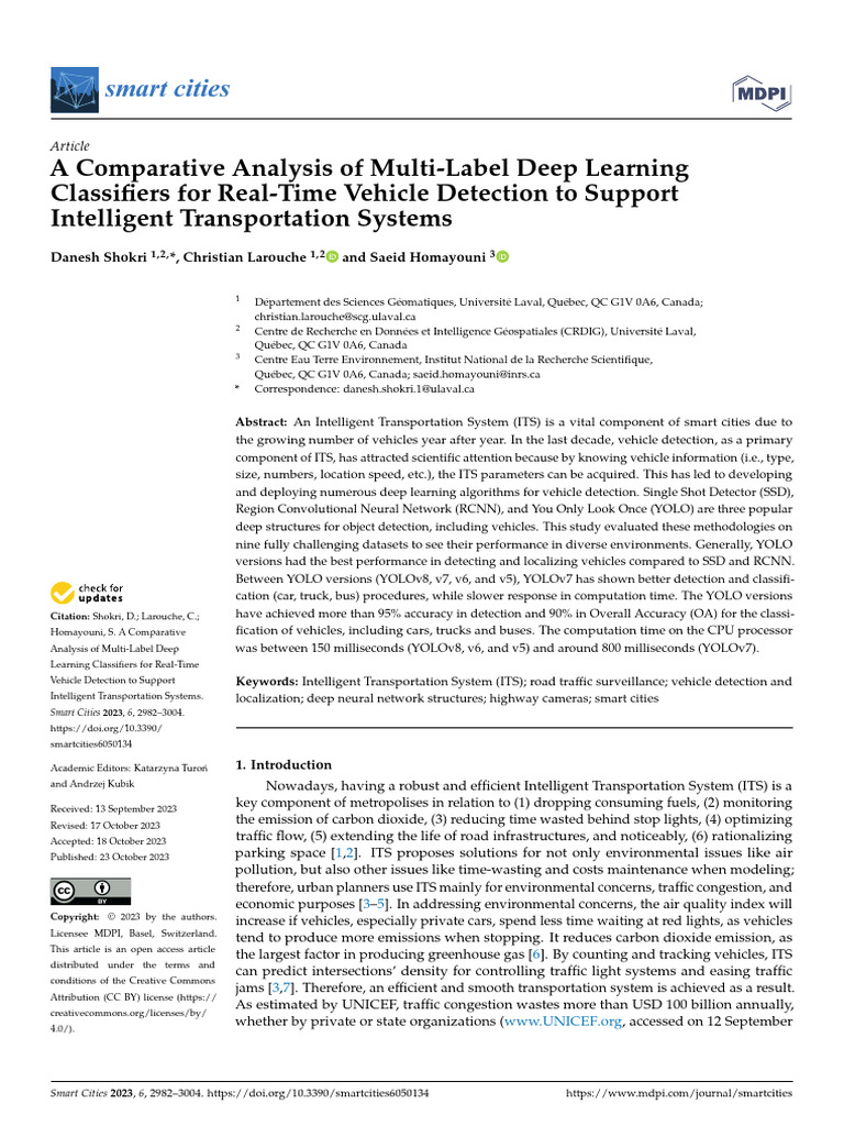 Smart Cities | PDF | Deep Learning | Computer Vision