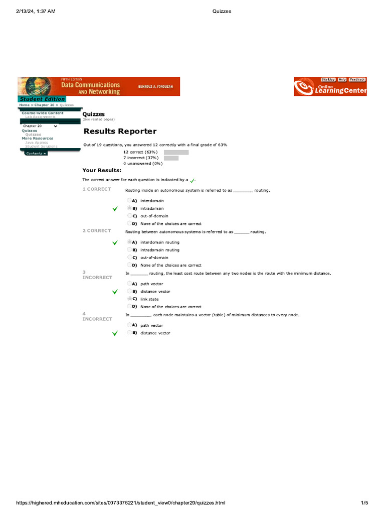 Quizzes 20 | PDF | Technology & Engineering