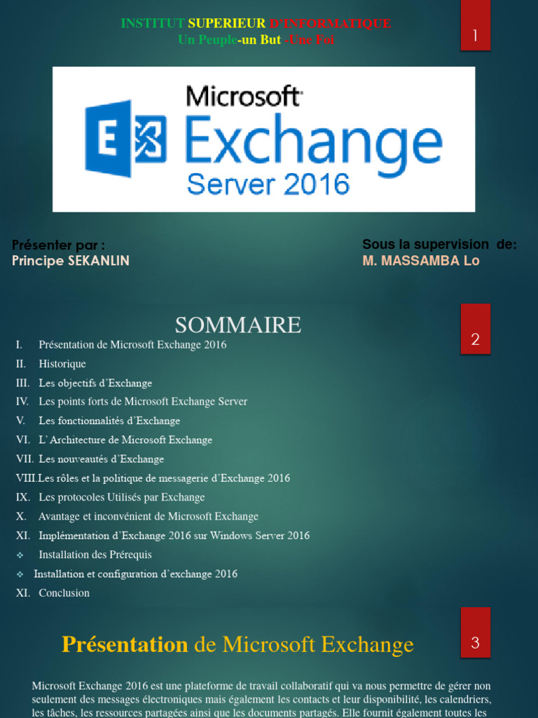Déploiement de Microsoft ExChange 2016 | PDF | Microsoft Exchange Server | Microsoft