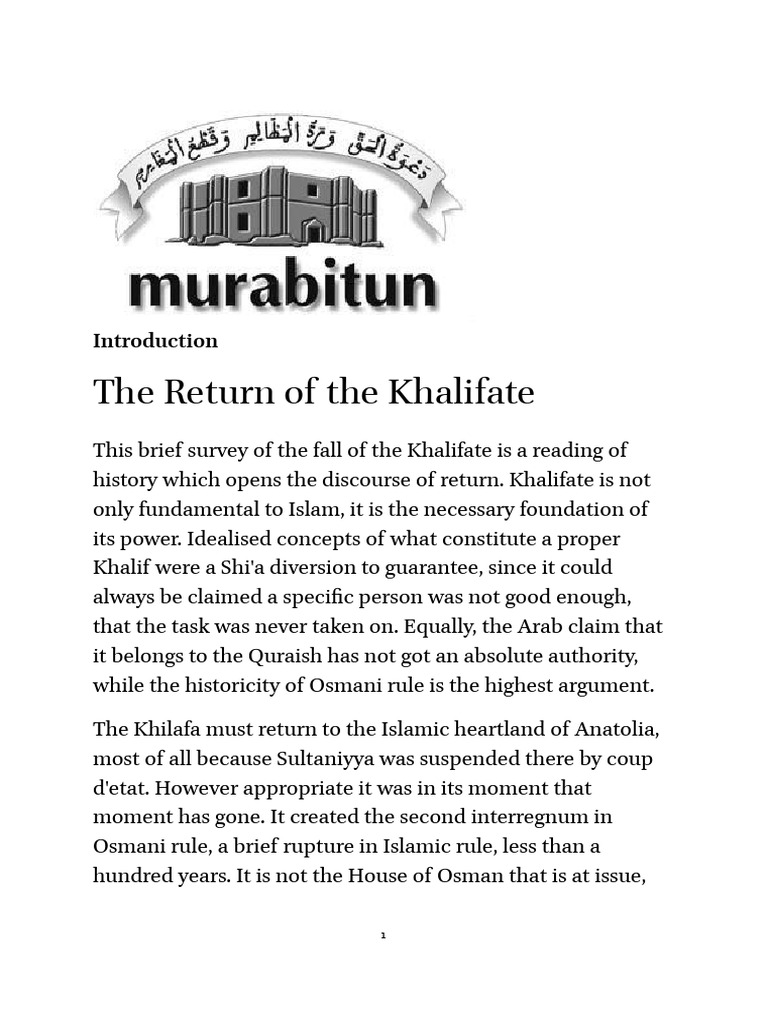 Return of The Khalifate | PDF | Ottoman Empire | Sufism