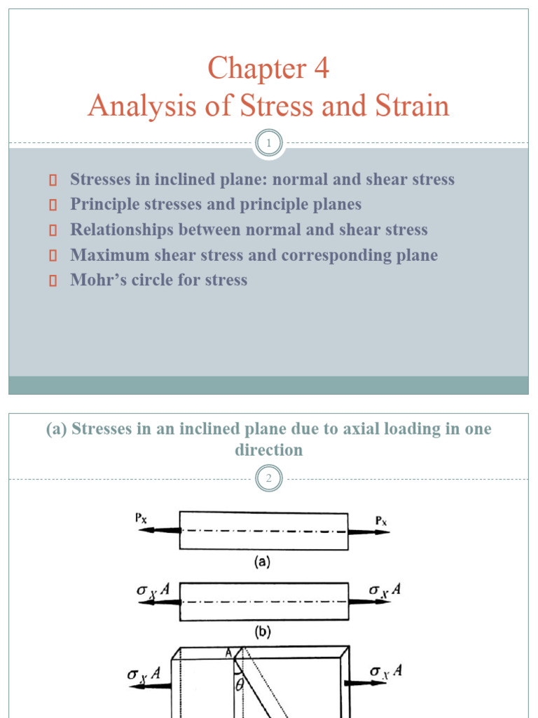 CHapter 4 Analysis of stress and strains | PDF