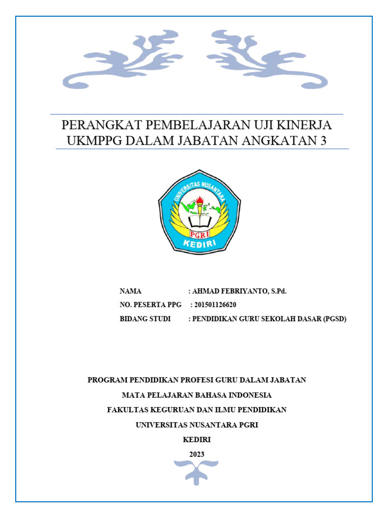 RPP Lengkap Ukin | PDF | Seni & Disiplin Bahasa