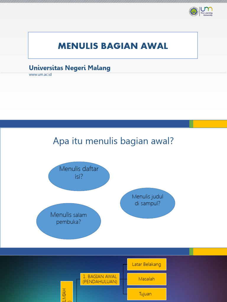 5 - Menulis Bagian Awal | PDF