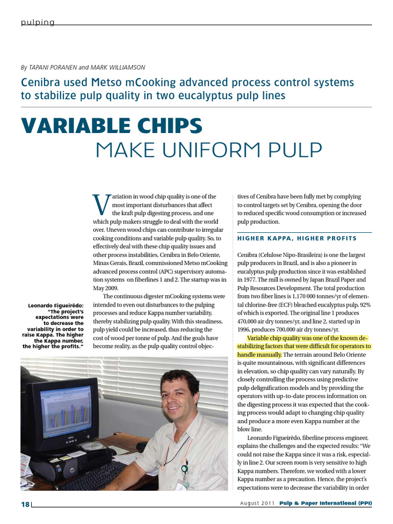 Cenibra Used Metso Mcooking Advanced Process Control Systems | PDF ...