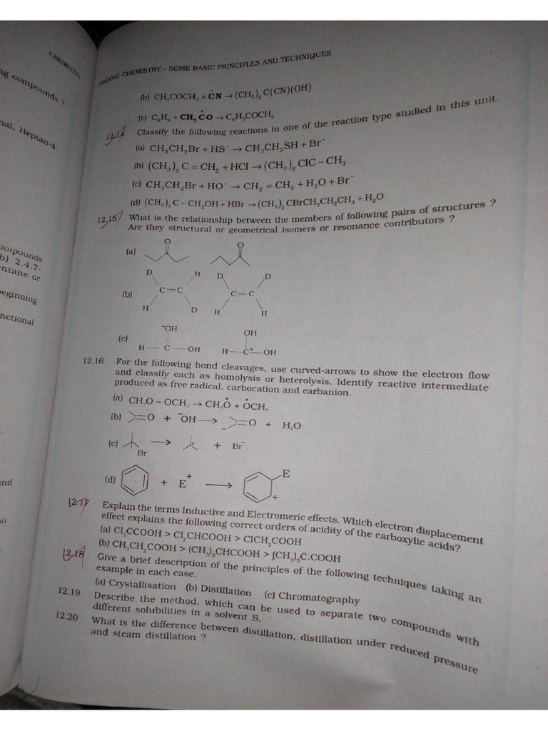 Organic chemistry questions | PDF