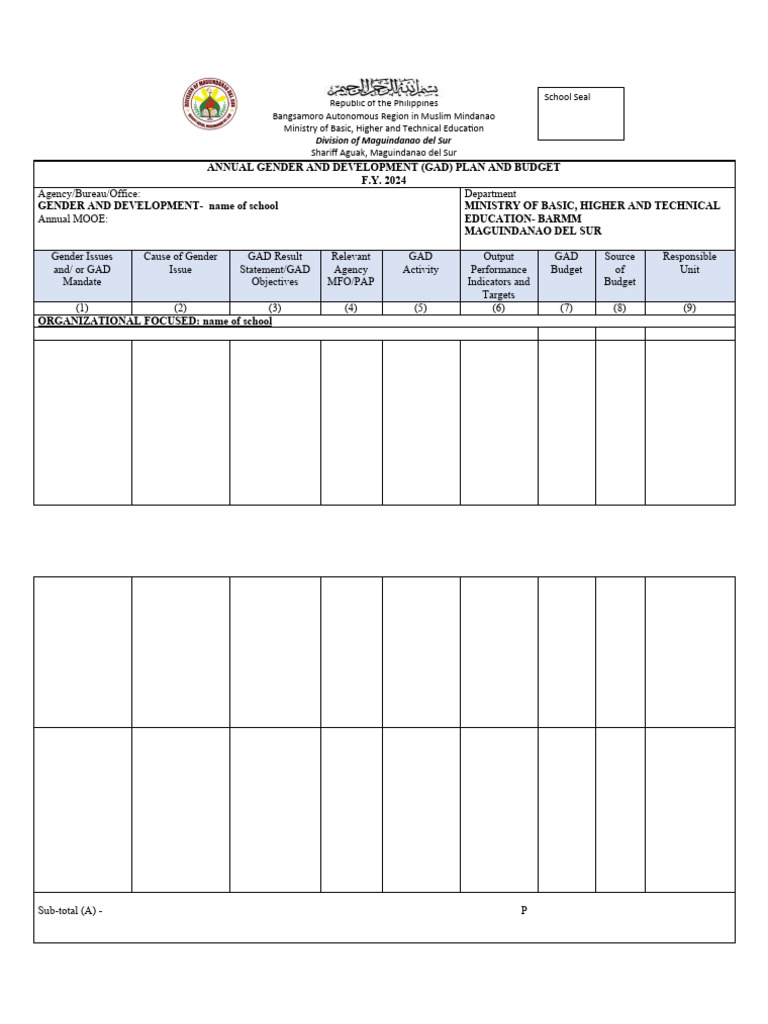 GAD AR BLANK FINAL TEMPLATE School | PDF