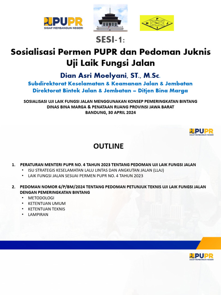 Sosialisasi ULFJ SESI-1 Sosialisasi Permen PUPR Dan Pedoman Juknis ULFJ | PDF | Sains ...